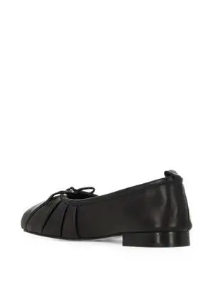 Hereu Pleated Bow-detail Ballet Flats