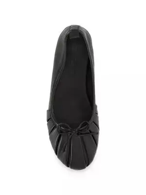 Hereu Pleated Bow-detail Ballet Flats