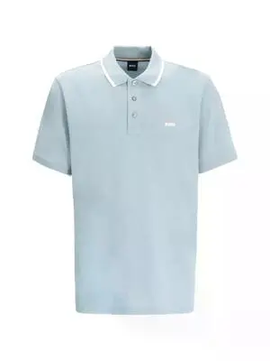 BOSS Cotton-piqué Polo Shirt With Contrast Tipping - Blue