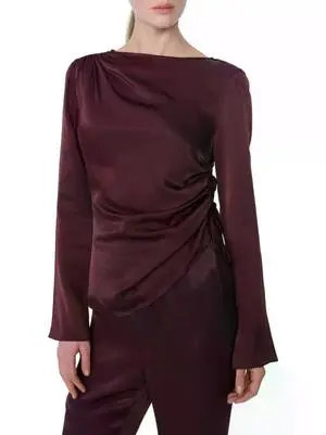 TOCCIN Cilina Ruched Long-sleeve Top