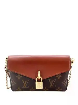 LOUIS VUITTON Monogram Canvas And Leather Padlock On Strap Crossbody Bag - Brown