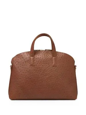 Marsèll Ostrich-effect Leather Tote Bag - Brown