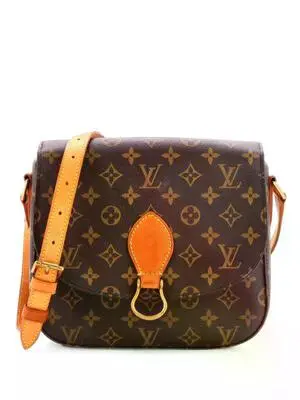 LOUIS VUITTON Saint Cloud Handbag Monogram Canvas Gm Crossbody Bag - Brown