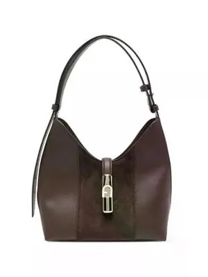 Furla Suede-panelled Leather Shoulder Bag