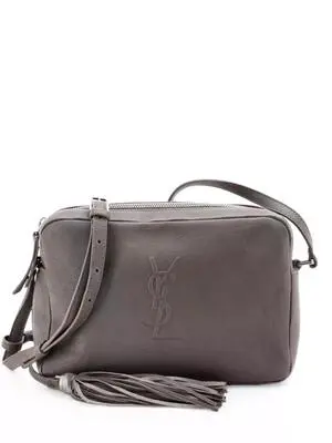 Saint Laurent Lou Camera Bag Leather Small Crossbody Bag - Grey