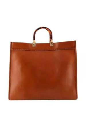 Fendi Sunshine Shopper Leather Large Tote Bag