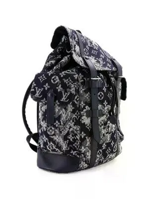 LOUIS VUITTON Christopher Monogram Tapestry Canvas Pm Backpack - Blue