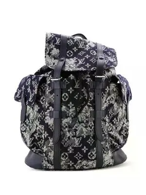 LOUIS VUITTON Christopher Monogram Tapestry Canvas Pm Backpack - Blue