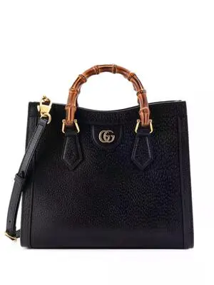 Gucci Diana Nm Bamboo Handle Leather Small Tote Bag - Black