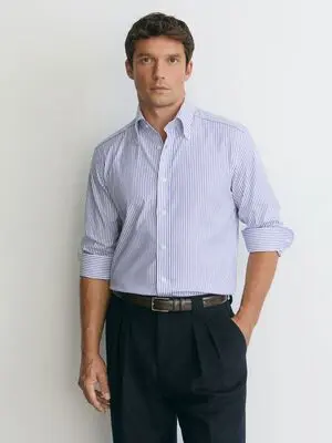 REISS Cotton Striped Button-down Shirt Regular-fit