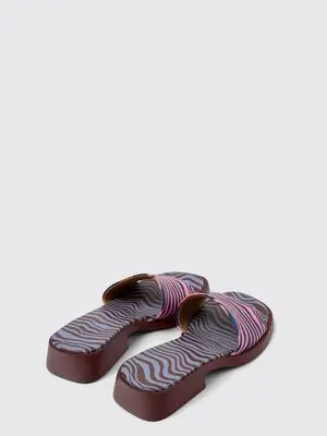Camper Dana Animal Print Leather Sandals