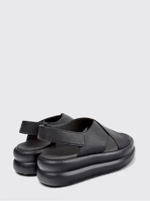 Camper Pelotas Flota Up Grained Leather Sandals