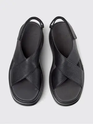 Camper Pelotas Flota Up Grained Leather Sandals