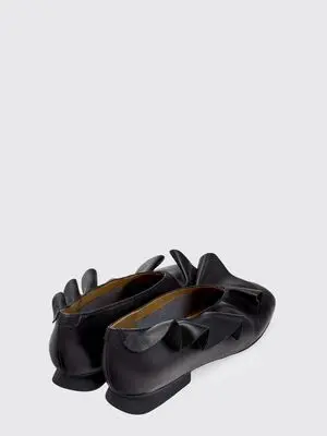 Camper Casi Myra Leather Ballerinas With Ruffles