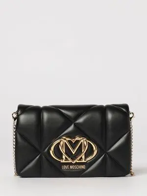 Moschino Quilted Synthetic Leather Bag Black