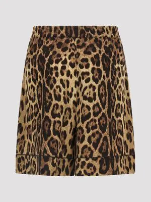 Dolce & Gabbana Animalier Silk Shorts