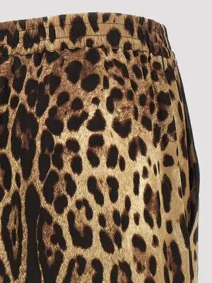 Dolce & Gabbana Animalier Silk Shorts