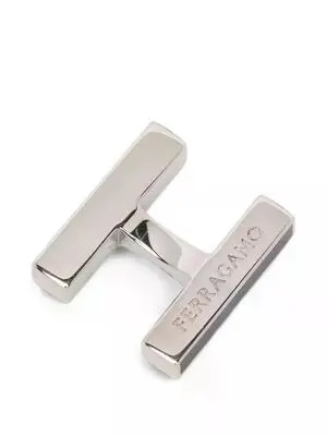 FERRAGAMO Logo-engraved Rectangle Cufflinks