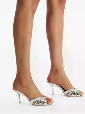 MALONE SOULIERS Perla Metallic Leather Sandals