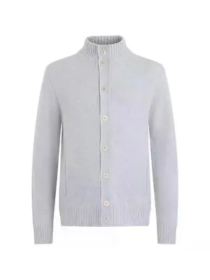 SLOWEAR High-neck Button-up Cardigan - Grey