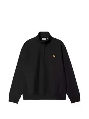 Carhartt Work In Progress Half-zip American Script Sweatshirt - Black