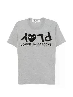 Comme Des Garçons Logo-print Cotton T-shirt - Grey