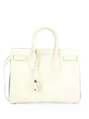 Saint Laurent Sac De Jour Bag Leather Small Tote Bag - Neutrals