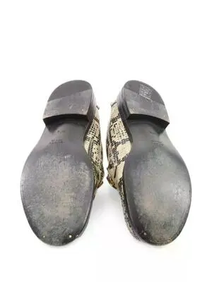 Gucci 2010s Python-embossed Loafers - Neutrals
