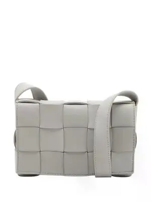 Bottega Veneta 2015-2026 Small Nappa Intrecciato Cassette Crossbody Bag - Grey