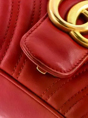 Gucci Gg Marmont Flap Bag Matelasse Leather Medium Shoulder Bag