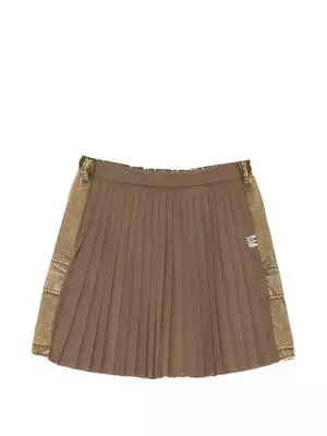 Mihara Yasuhiro Pleated Panelled Skirt - Brown
