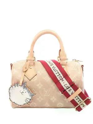LOUIS VUITTON 2020-2026 Grace Coddington Meowgram Speedy Bandouliere 20 Satchel - Neutrals