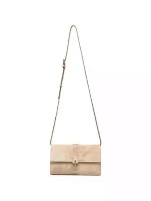 TOM FORD Kara T Twist Suede Wallet - Neutrals