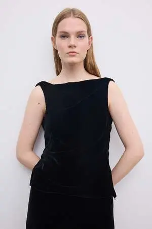 HOUSE OF DAGMAR Waterfall Velvet Top