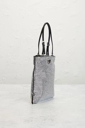 Prada Crystal Embellished Satin Tote Bag