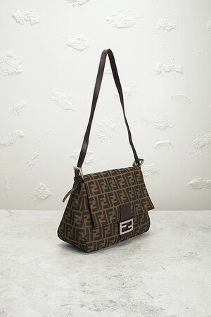 Fendi Zucca Mama Forever Baguette Shoulder Bag