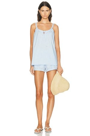 Posse Lila Gingham Cami Tank Top