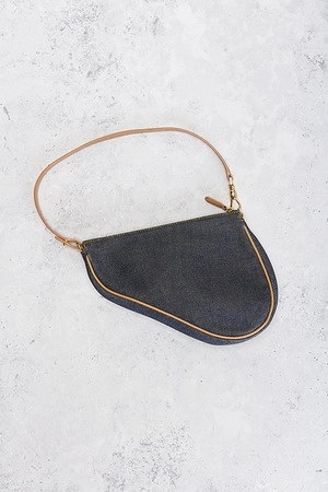 Dior Denim Pochette Saddle Bag