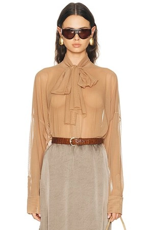 Norma Kamali Oversized Bow Bodysuit