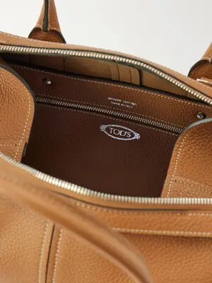 TOD'S Bauletto Textured-leather Tote