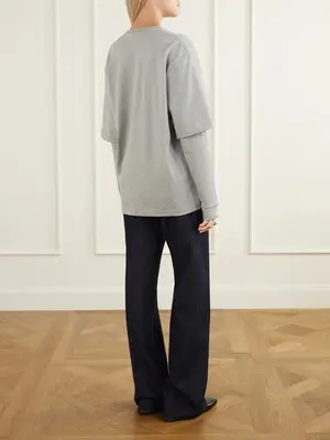 Tibi Perfect T Layered Cotton-jersey T-shirt