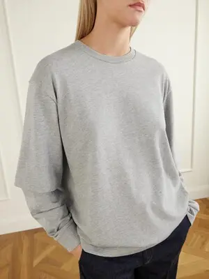 Tibi Perfect T Layered Cotton-jersey T-shirt