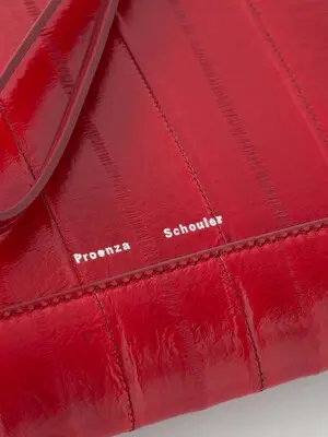 Proenza Schouler Leather Intarsia Leather-trimmed Suede Pouch