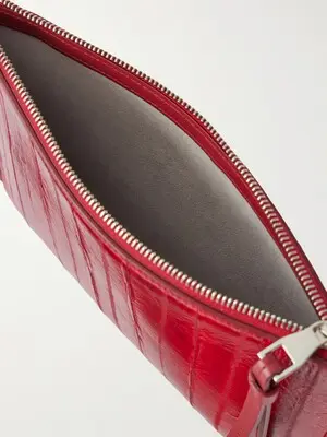Proenza Schouler Leather Intarsia Leather-trimmed Suede Pouch