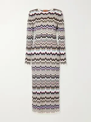 Missoni Striped Crochet-knit Midi Skirt - Multi