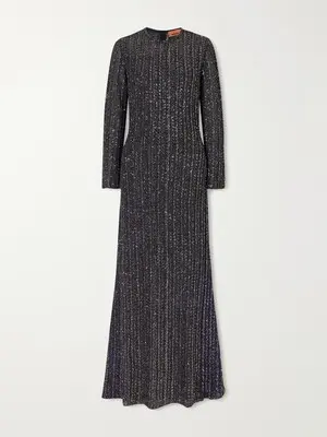 Missoni Sequin-embellished Ribbed-knit Maxi Dress