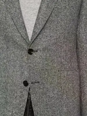 Canali Kei Herringbone Single-breasted Jacket