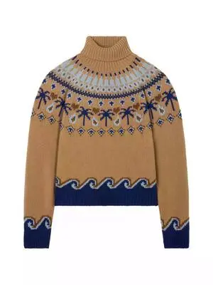 Alanui Sweet Winter Palm-tree Sweater - Neutrals