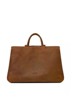 Marsèll 4 In Orizzontale Suede-finish Logo-debossed Tote Bag - Brown