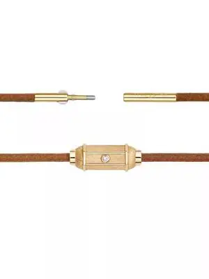 MARIE LICHTENBERG Micro Lasso Diamond Locket Necklace